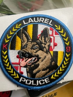 Laurel Maryland Police K9 Wood Patch – Patriot Wood