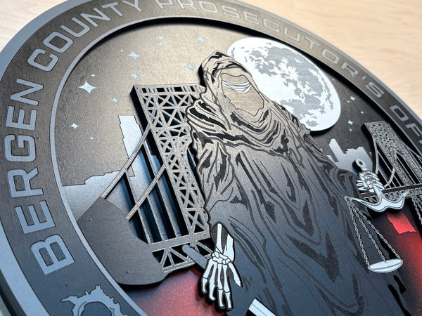 Bergen County Prosecutor's Office Major Crimes Unit Logo – Patriot Wood