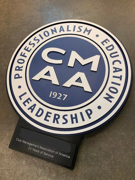 Custom CMAA Wood Logo w/ Engraved Placard – Patriot Wood