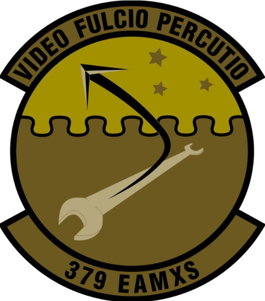 379 EAMXS Squadron Wood Logo – Patriot Wood