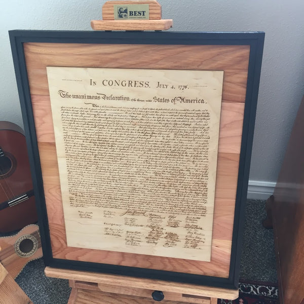 Declaration of Independence Wood Wall Art – Patriot Wood