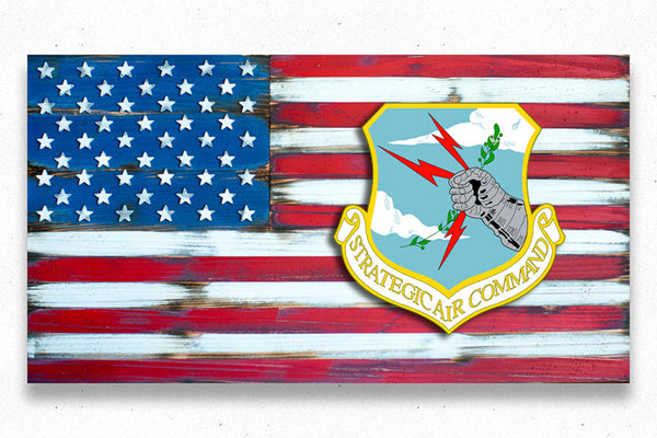USA Vintage SAC Badge Custom Wood Flag – Patriot Wood