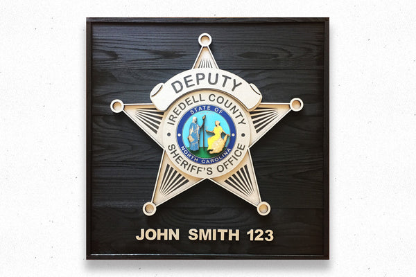 Custom Police Wood Badge – Patriot Wood