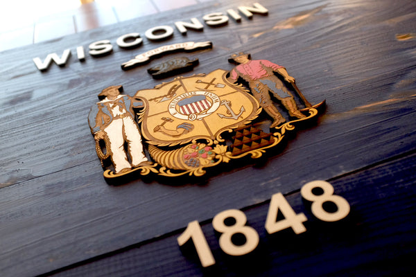 Wisconsin Vintage Wood Flag – Patriot Wood